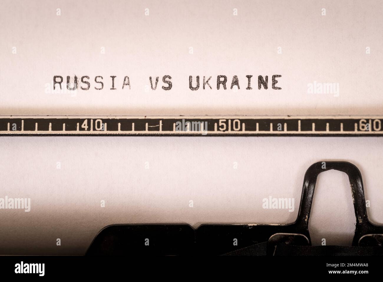Russia vs Ukraine written on a vintage typewriter Stock Photo - Alamy