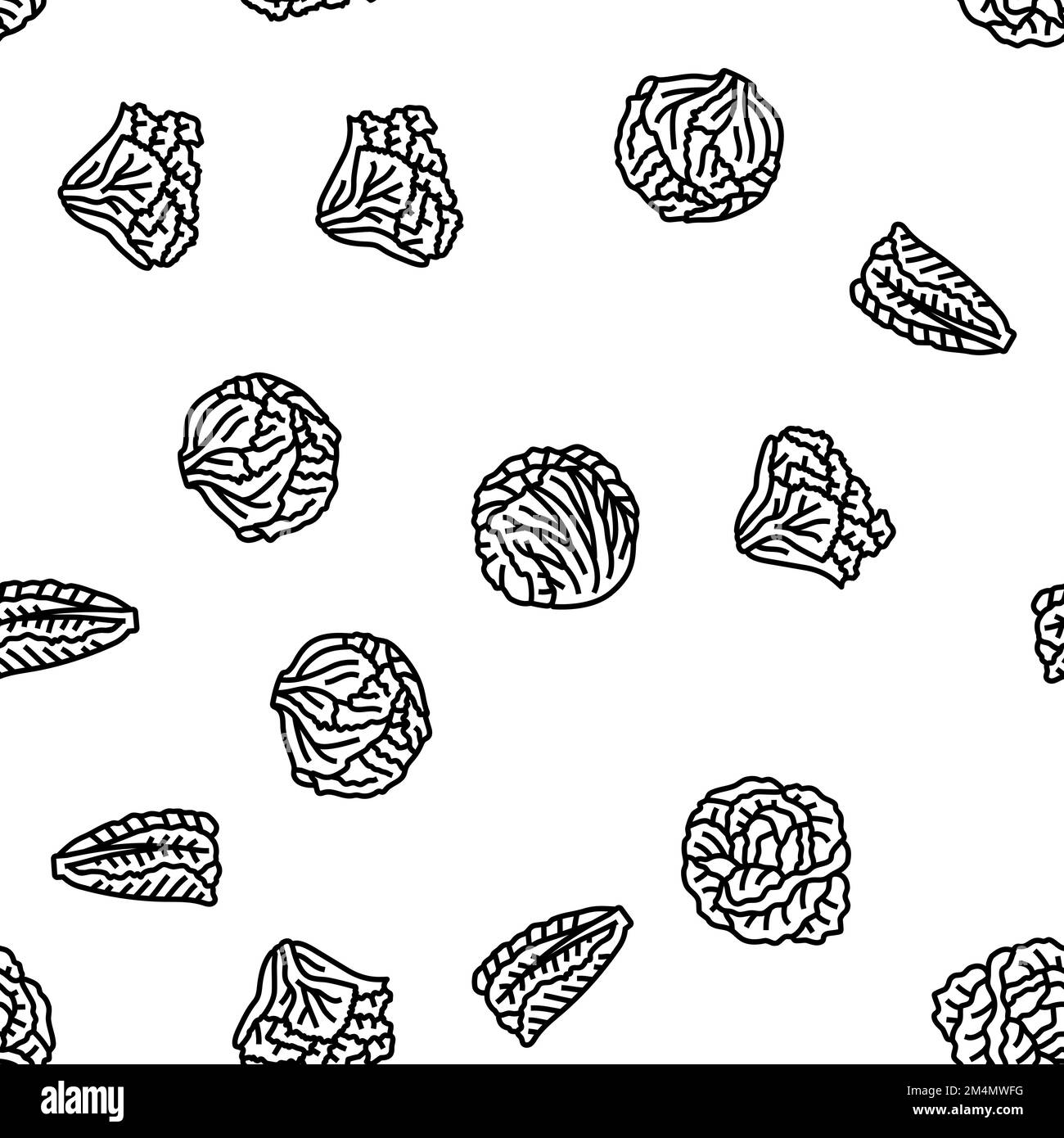 salad food healthy green fresh vector seamless pattern Stock Vector ...