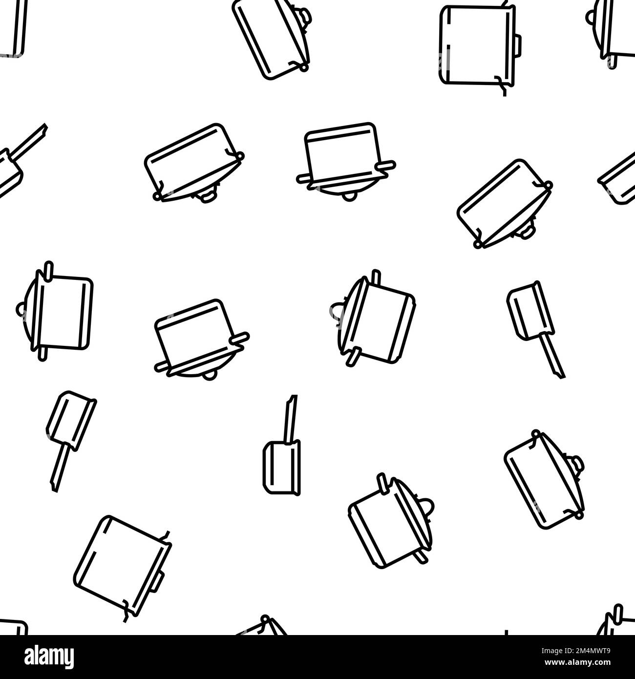 pot kitchen food pan cooking vector seamless pattern Stock Vector Image ...