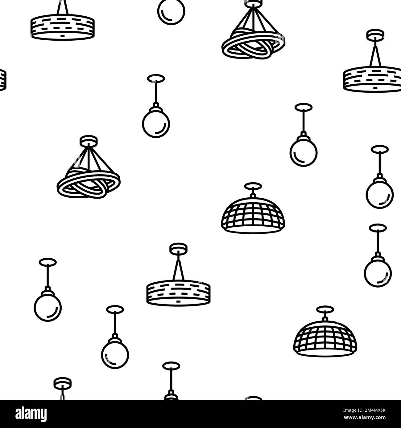 lamp ceiling light interior home vector seamless pattern Stock Vector ...