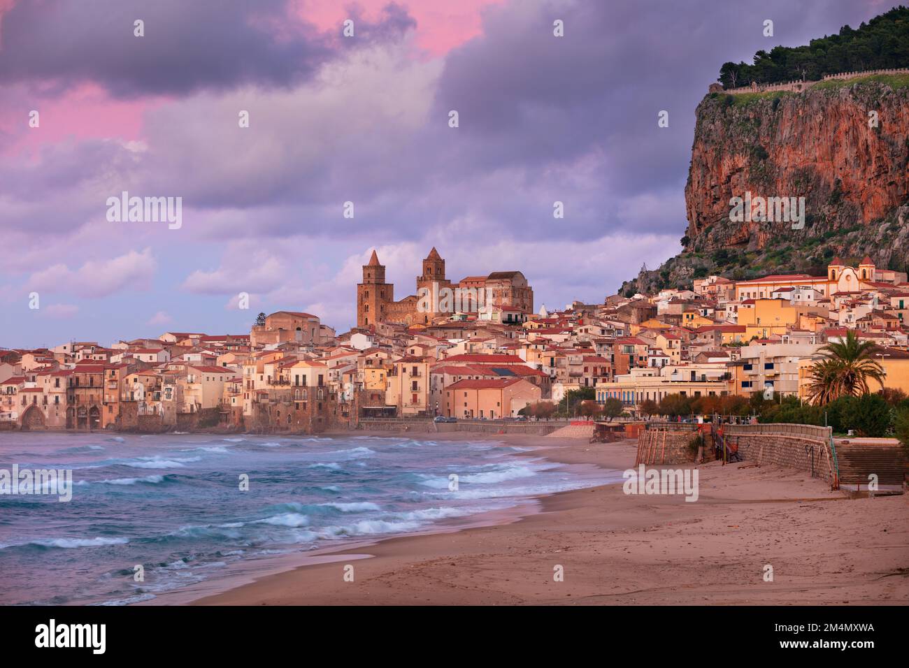 Cefalu, Sicily, Italy. Cityscape image if coastal town Cefalu in Sicily ...