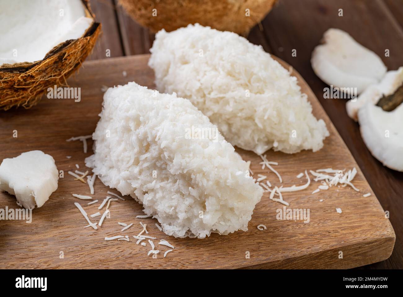 Cocada, traditional latin american coconut candy with grated coconut ...