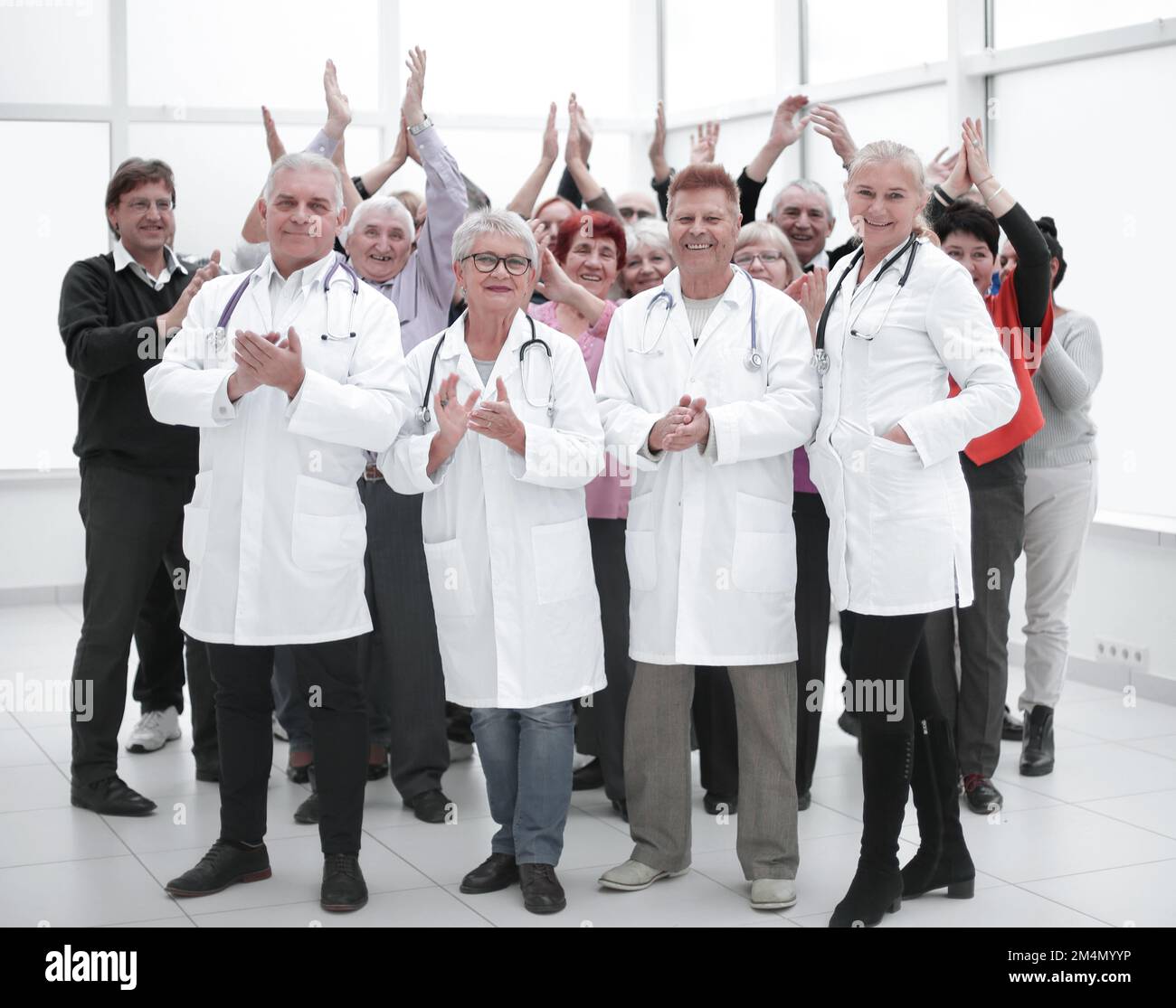 Group patients celebrate recovery hi-res stock photography and images ...