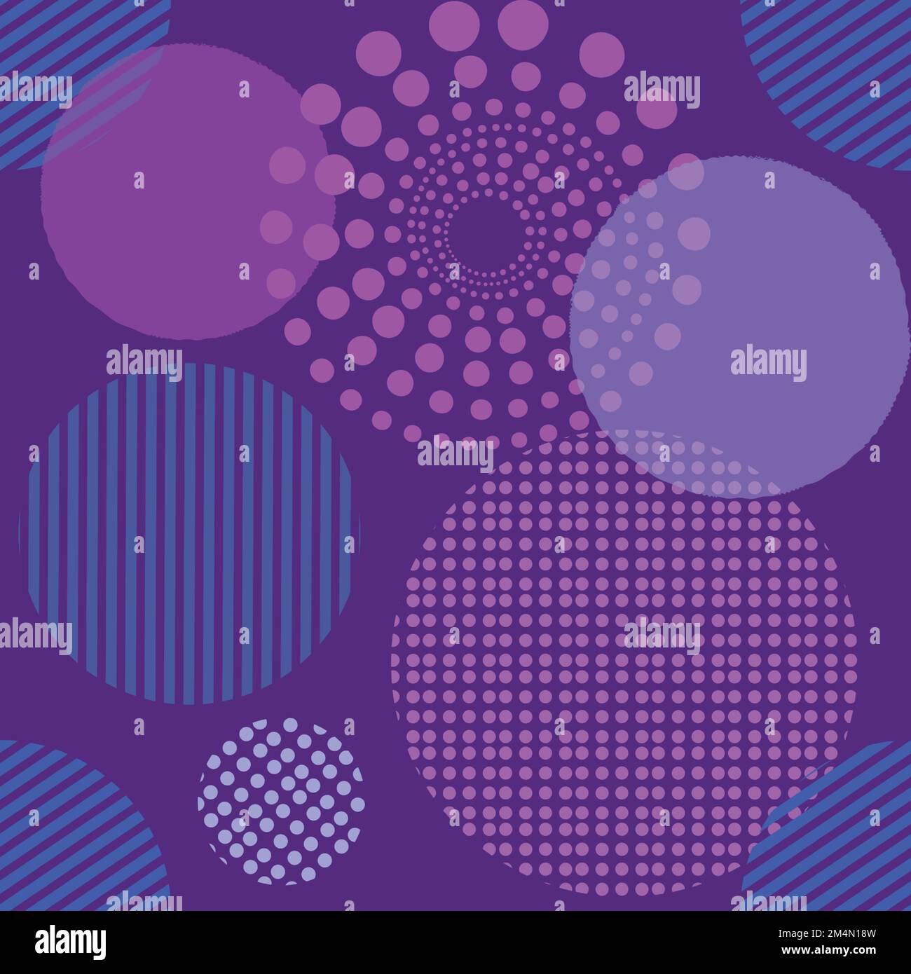 circle round shape purple pantone seamless pattern, shiny sphere ...