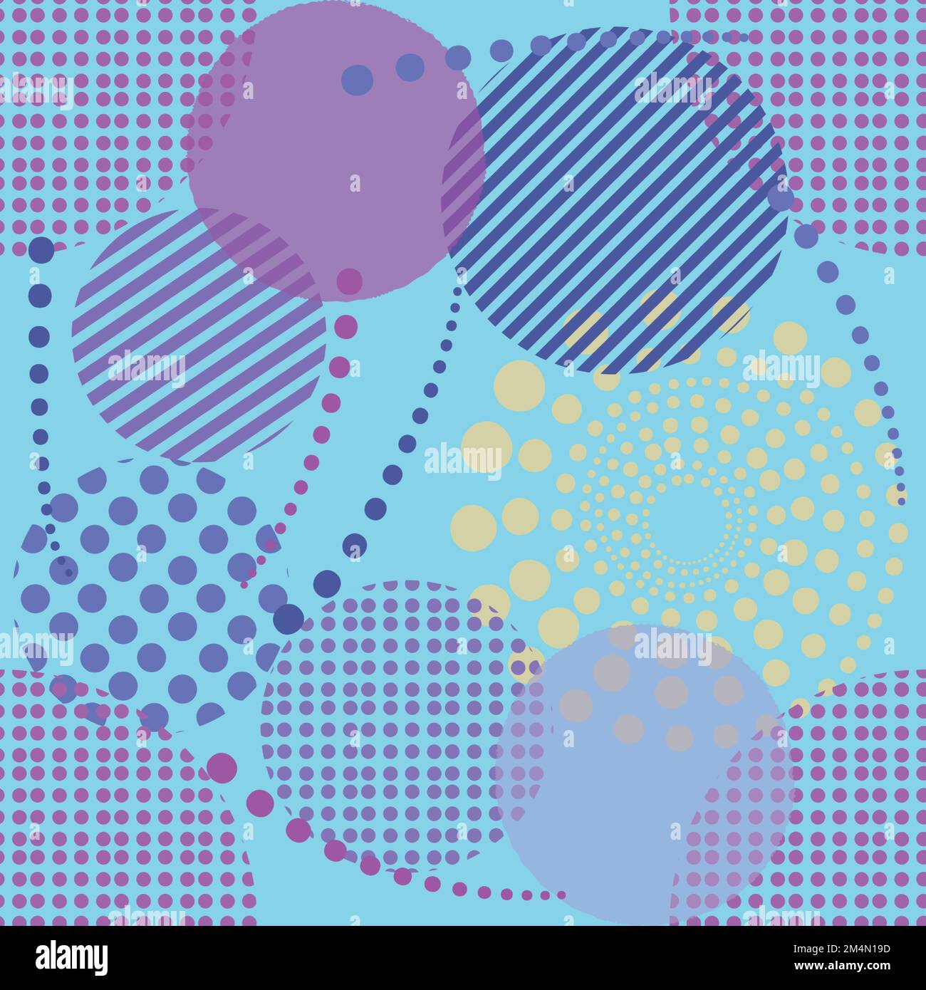 circle round shape purple pantone seamless pattern, shiny sphere ...