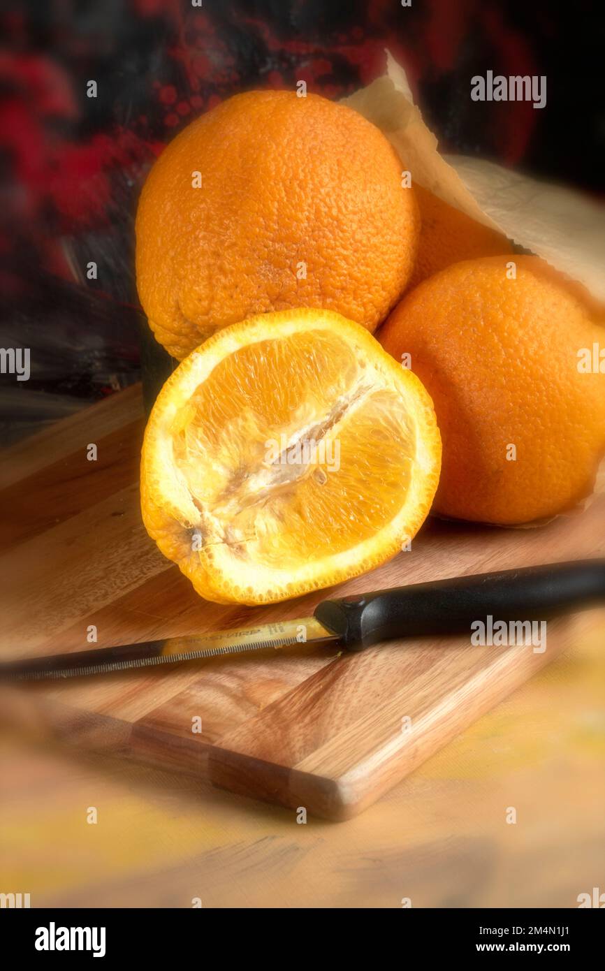 Close up food, fruit, still life of sweet oranges Stock Photo - Alamy