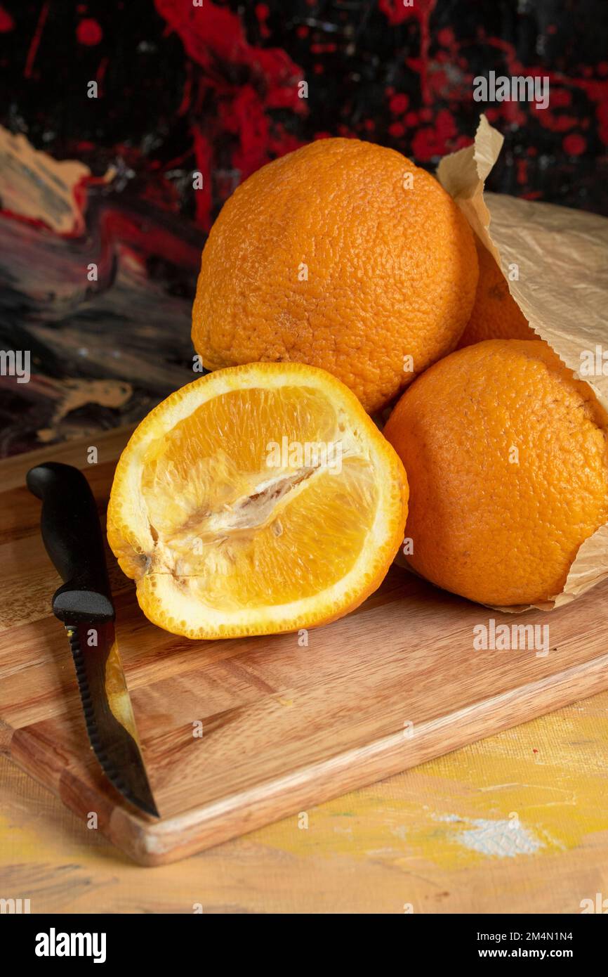 Close up food, fruit, still life of sweet oranges Stock Photo - Alamy