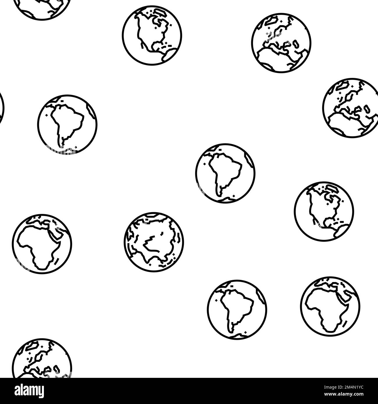 earth world planet globe map vector seamless pattern Stock Vector Image ...