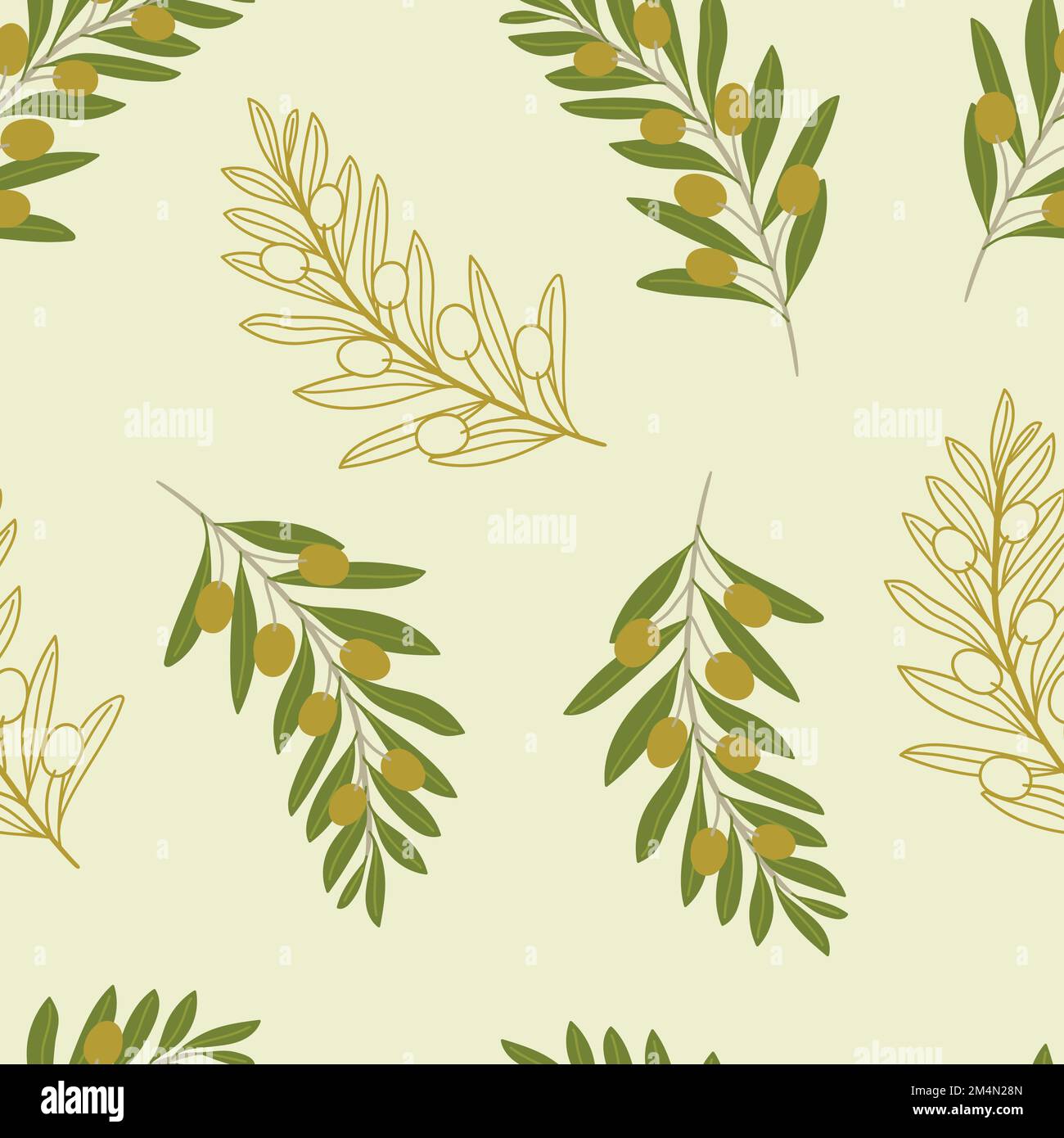Fresh leaves on beige Stock Vector Images - Alamy