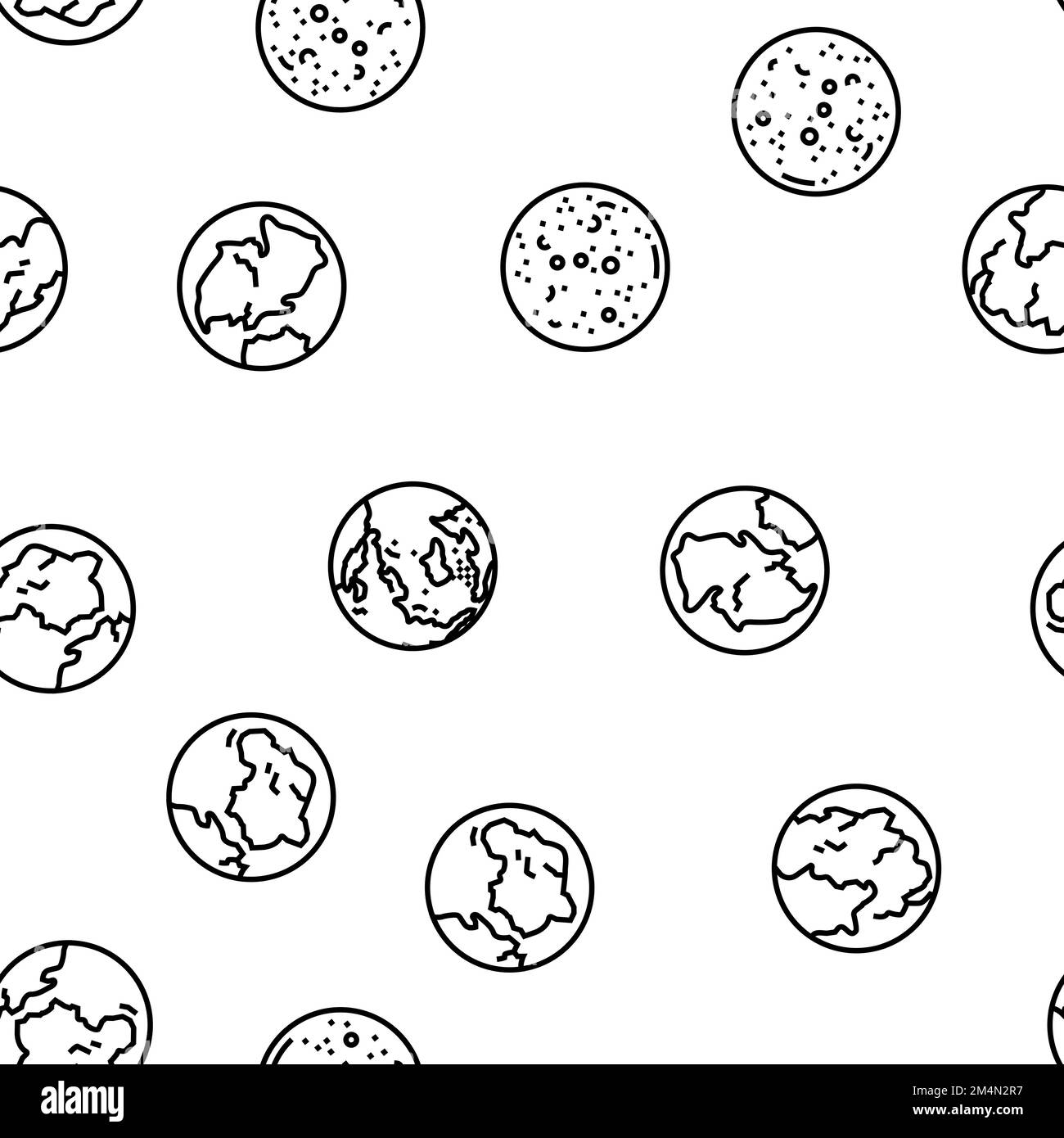earth world planet globe map vector seamless pattern Stock Vector Image ...