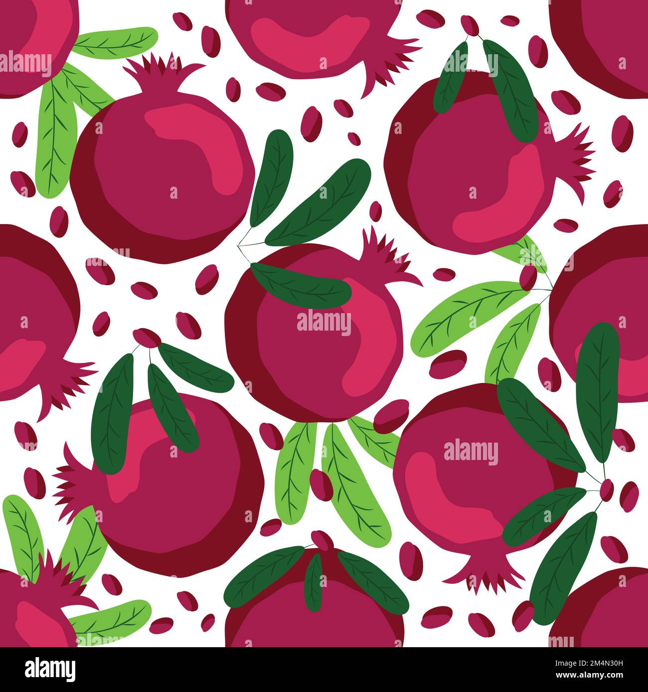 Seamless pattern with pomegranates Fruits. Decorative patterns of the ...