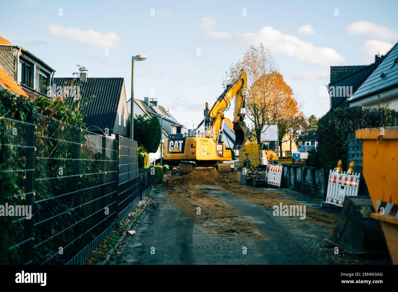 Repair work on a city street Stock Photo - Alamy