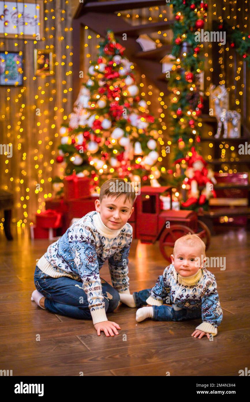 Kids playing under tree hi-res stock photography and images - Alamy