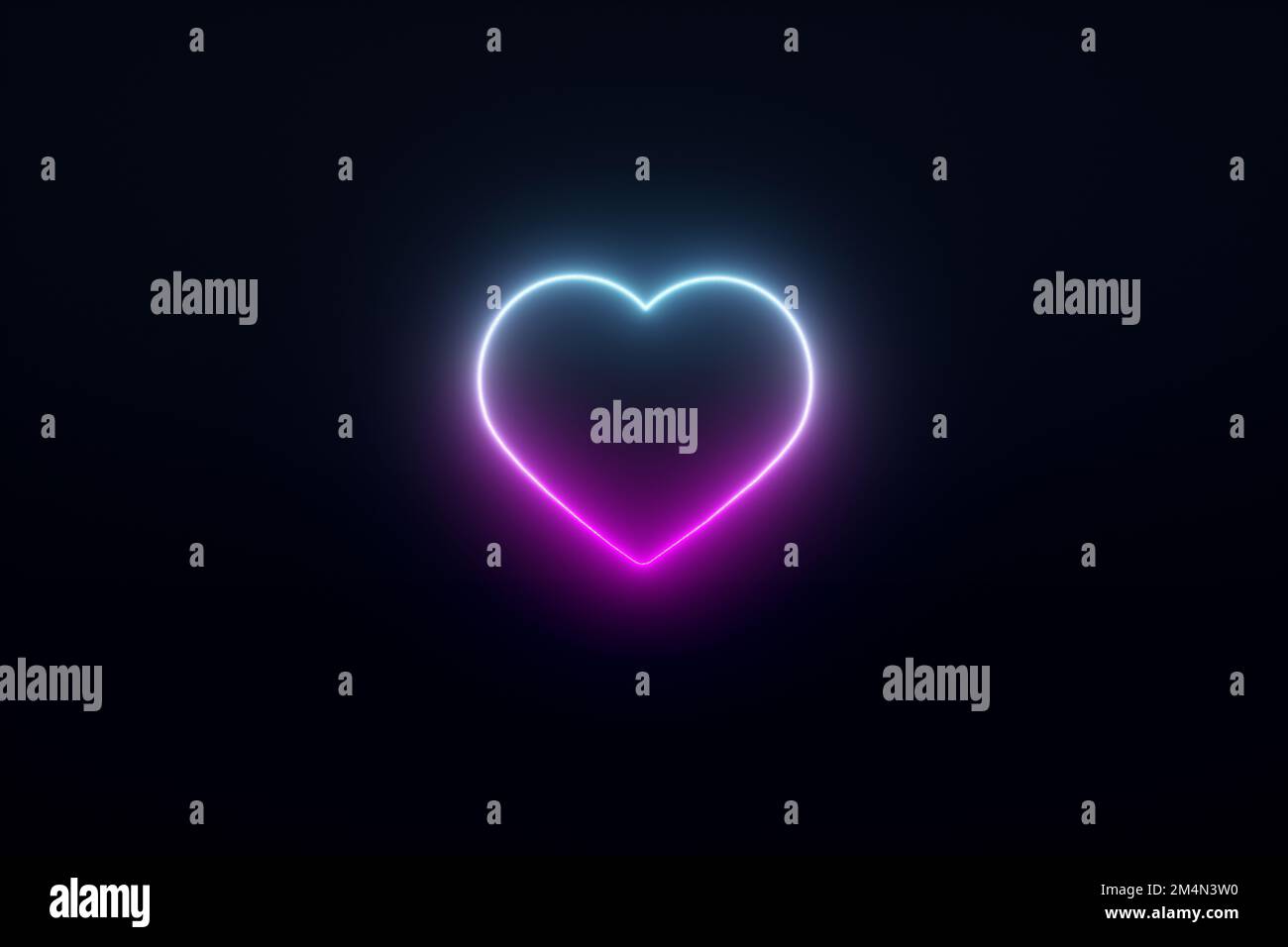 neon heart over black background, 3d render Stock Photo - Alamy