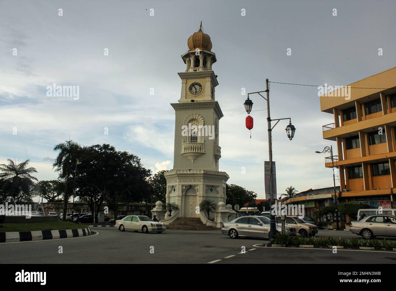 Georgetown, Penang, Malaysia - November 2012: The colonial era clock ...