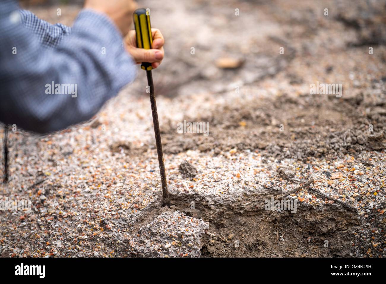 prospecting for gems and panning for gold in the bush in australia in ...