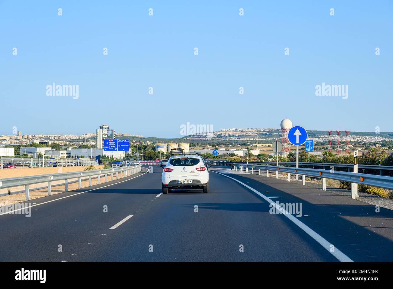 Tourist point of view of a Spanish road leading from Alicante city to ...