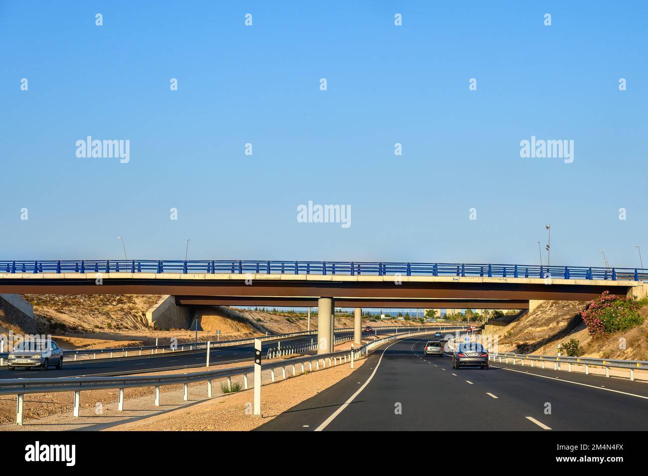 Tourist point of view of a Spanish road leading from Alicante city to ...