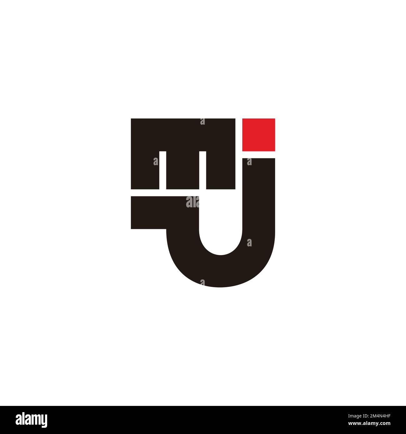 letter mj simple geometric colorful logo vector Stock Vector Image ...