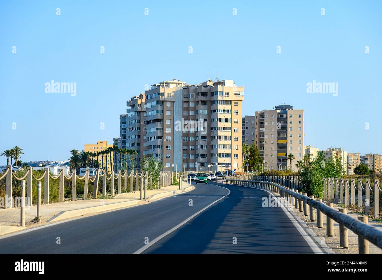 Tourist point of view of a Spanish road leading from Alicante city to ...