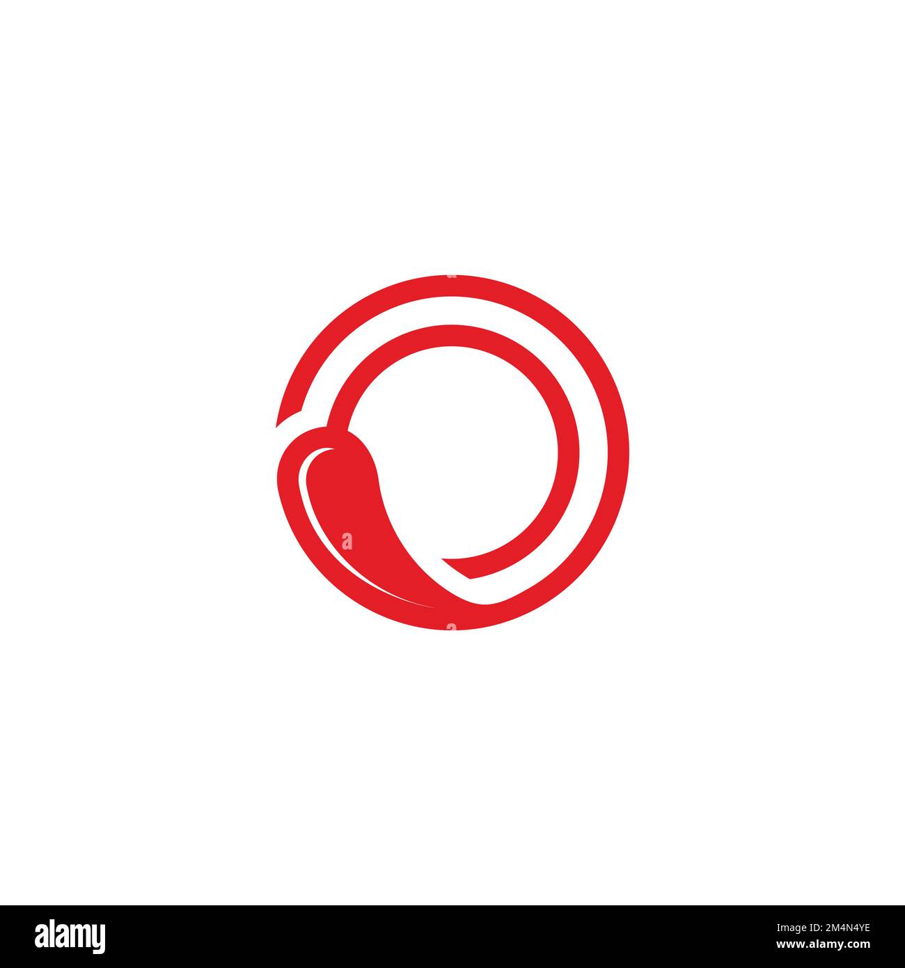 red chilli circle geometric simple logo vector Stock Vector Image & Art ...