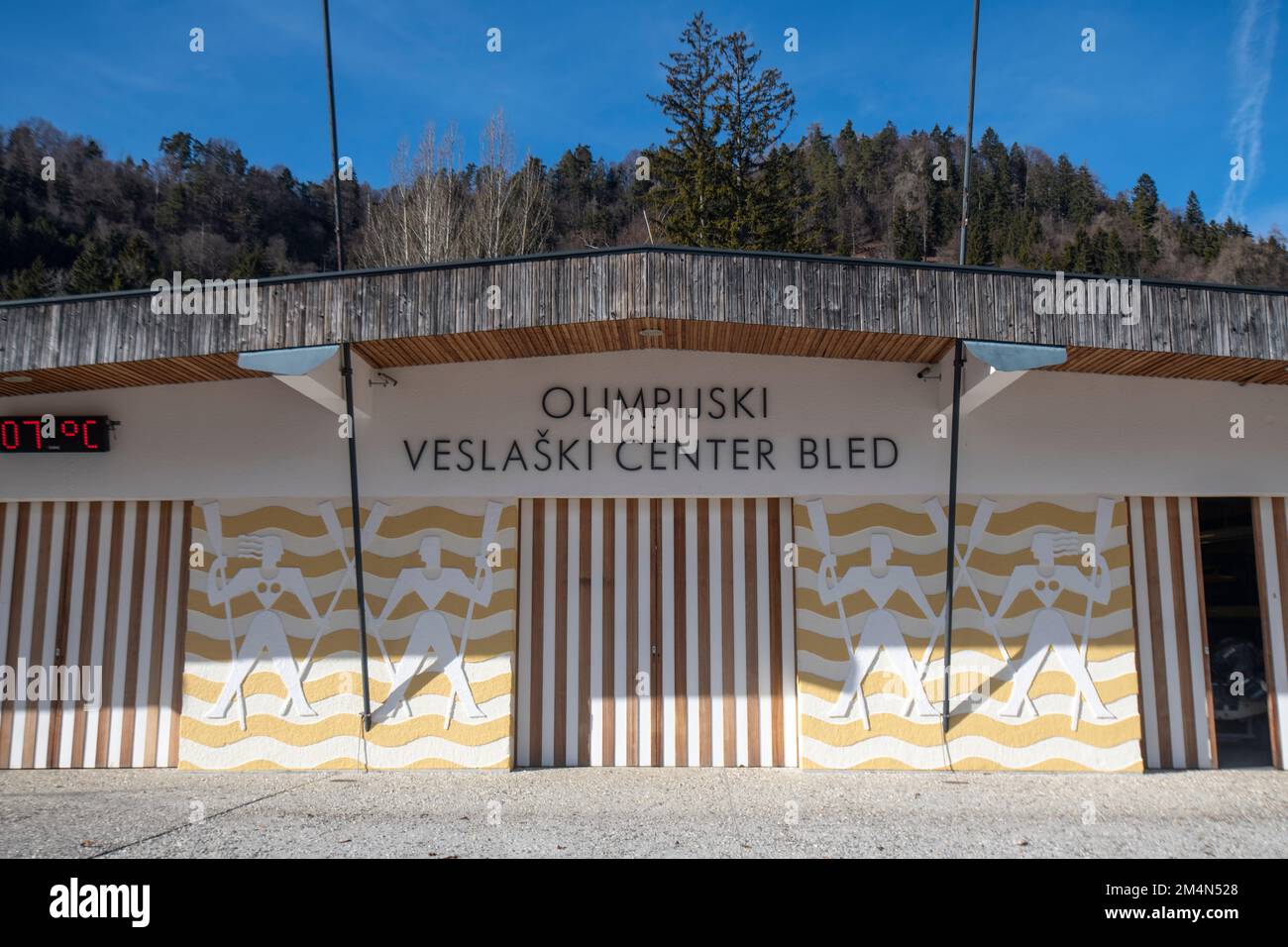 Olympic Rowing Center, Lake Bled, Slovenia Stock Photo - Alamy
