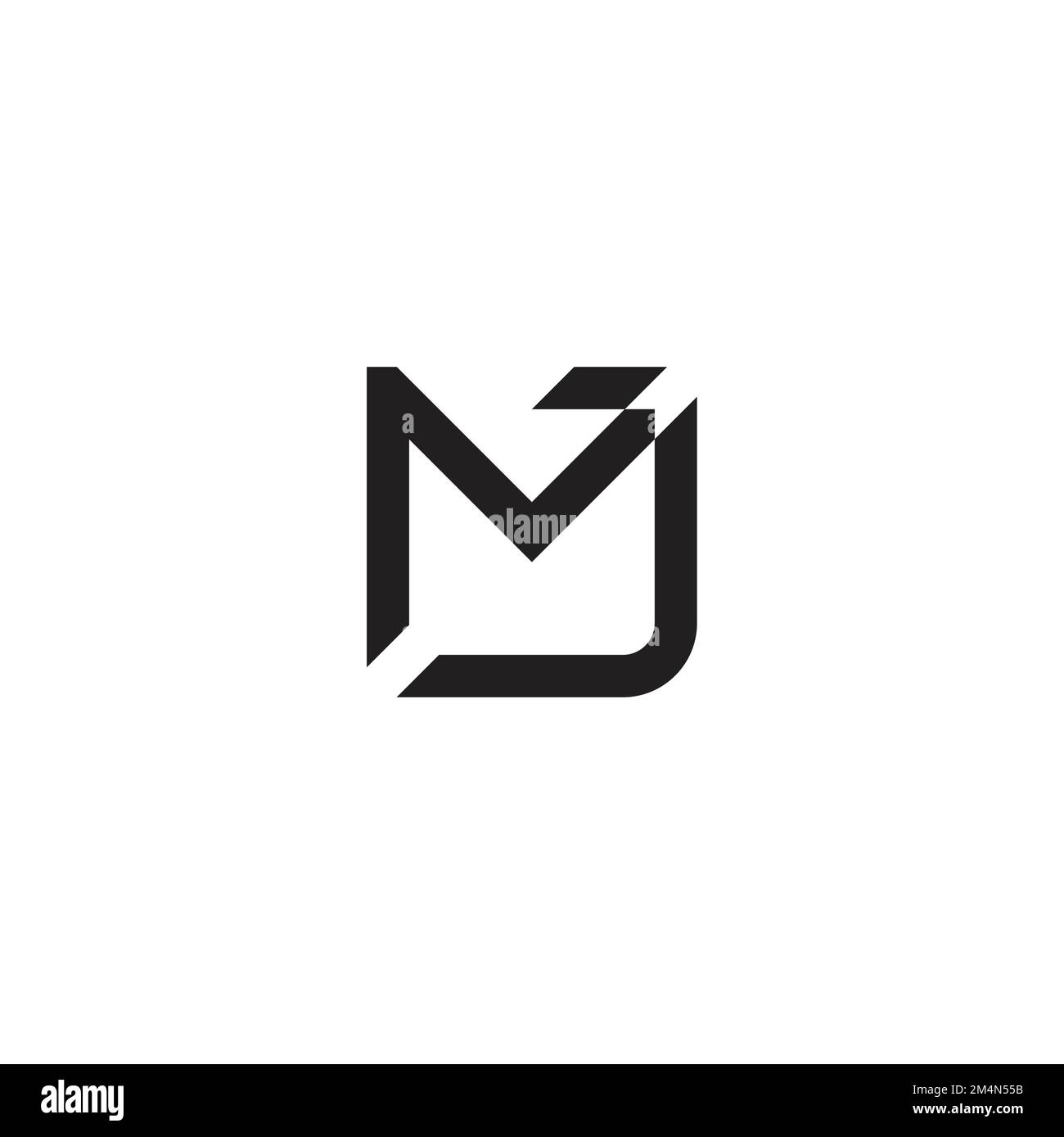 letter mj simple motion line geometric arrow logo vector Stock Vector ...