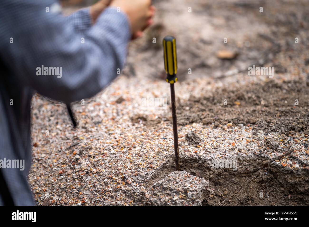 prospecting for gems and panning for gold in the bush in australia in ...