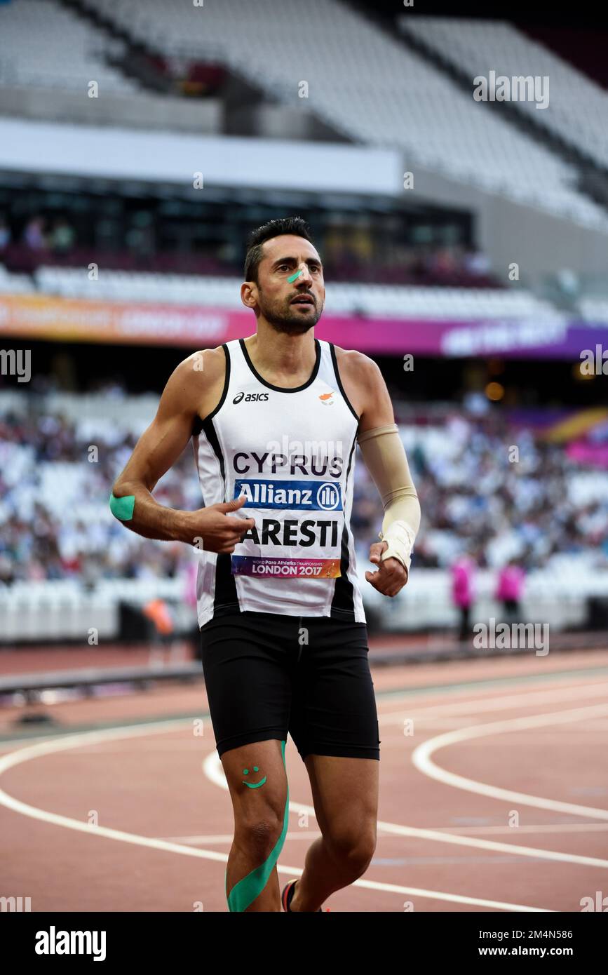 Andonis Aresti competing in the T47 200m at the 2017 World Para ...