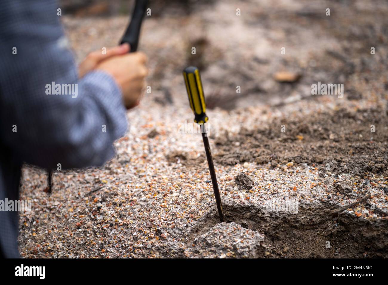 prospecting for gems and panning for gold in the bush in australia in ...