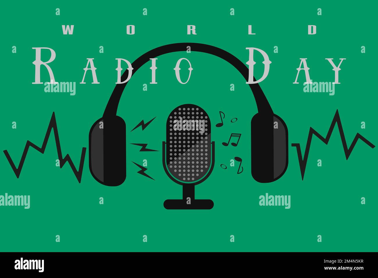 Noise Microphone icon. Editable Vector Outline. Trendy flat sound sign ...