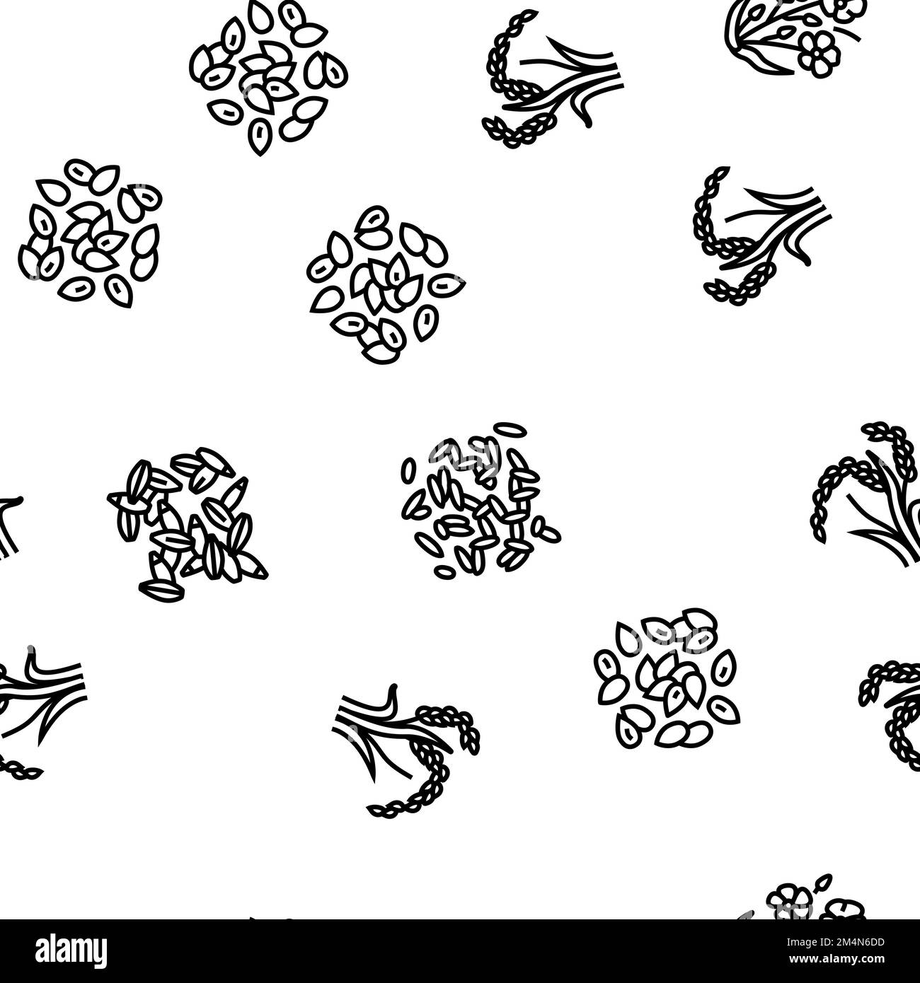 cereal plant healthy food vector seamless pattern Stock Vector Image ...