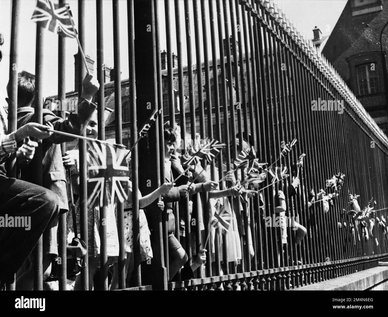 French Children Gret Duke of Edinburgh. Photographs of Marshall Plan ...
