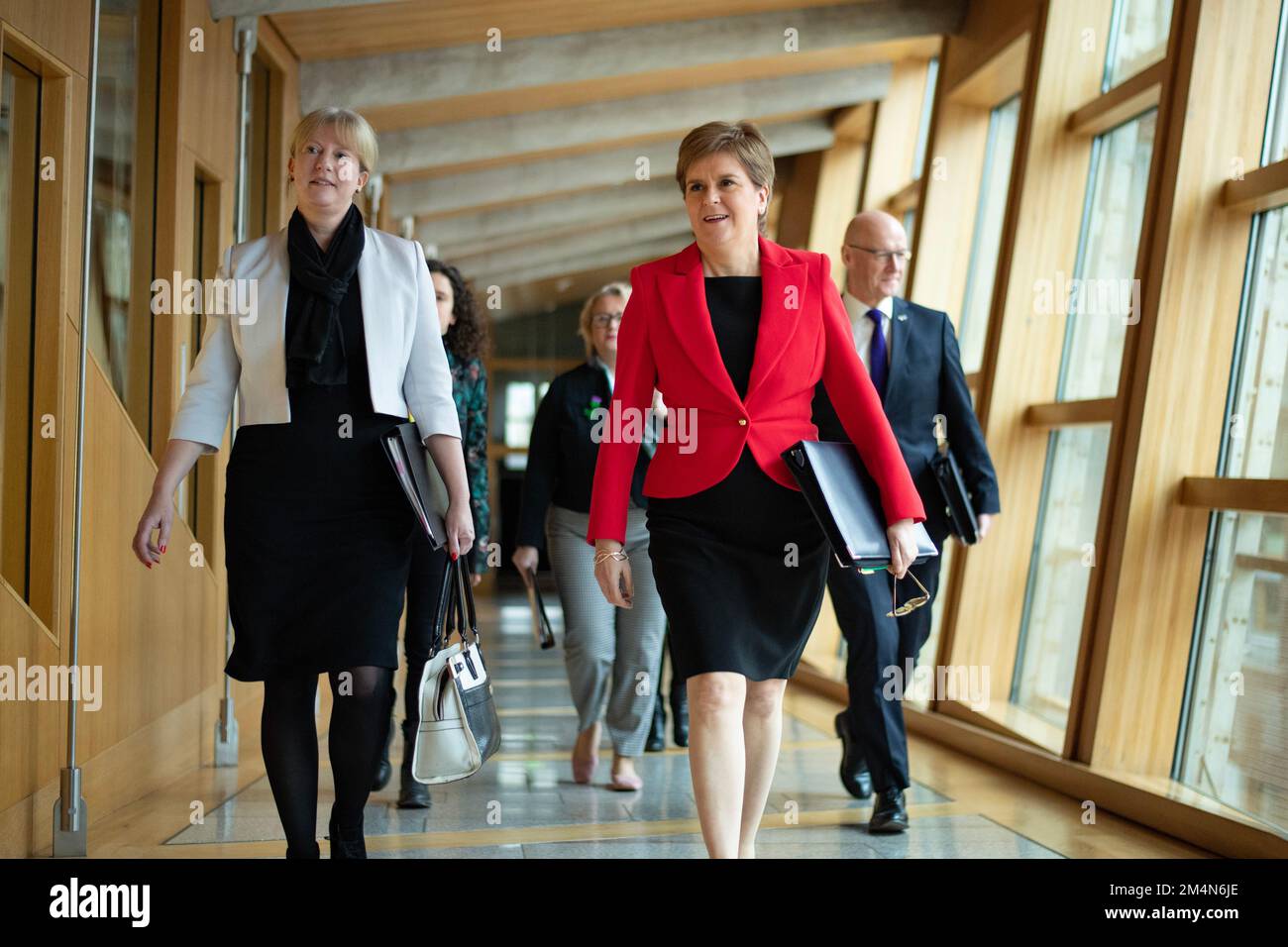 Edinburgh, Scotland, UK. 22 December 2022.PICTURED: (L) Shona Robison ...