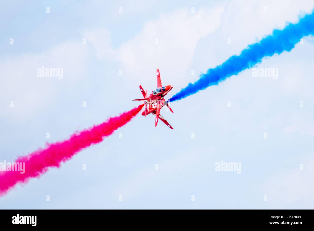 The Red Arrow Aerobatic Team in the RIAT airshow in Fairford, England, UK Stock Photo - Alamy