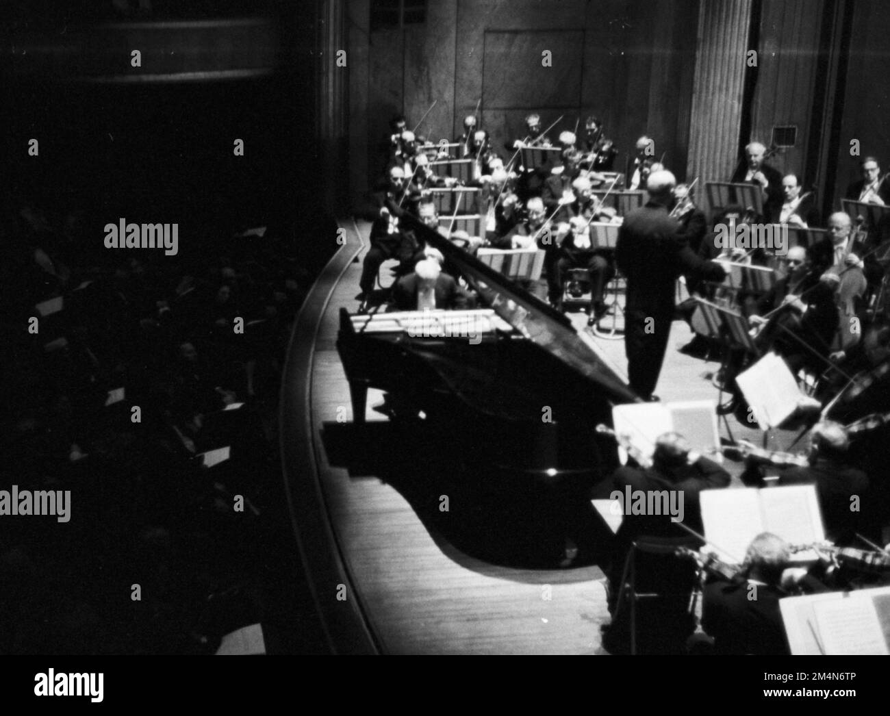 New York Philharmonic Orchestra in Paris and reception. Photographs of ...