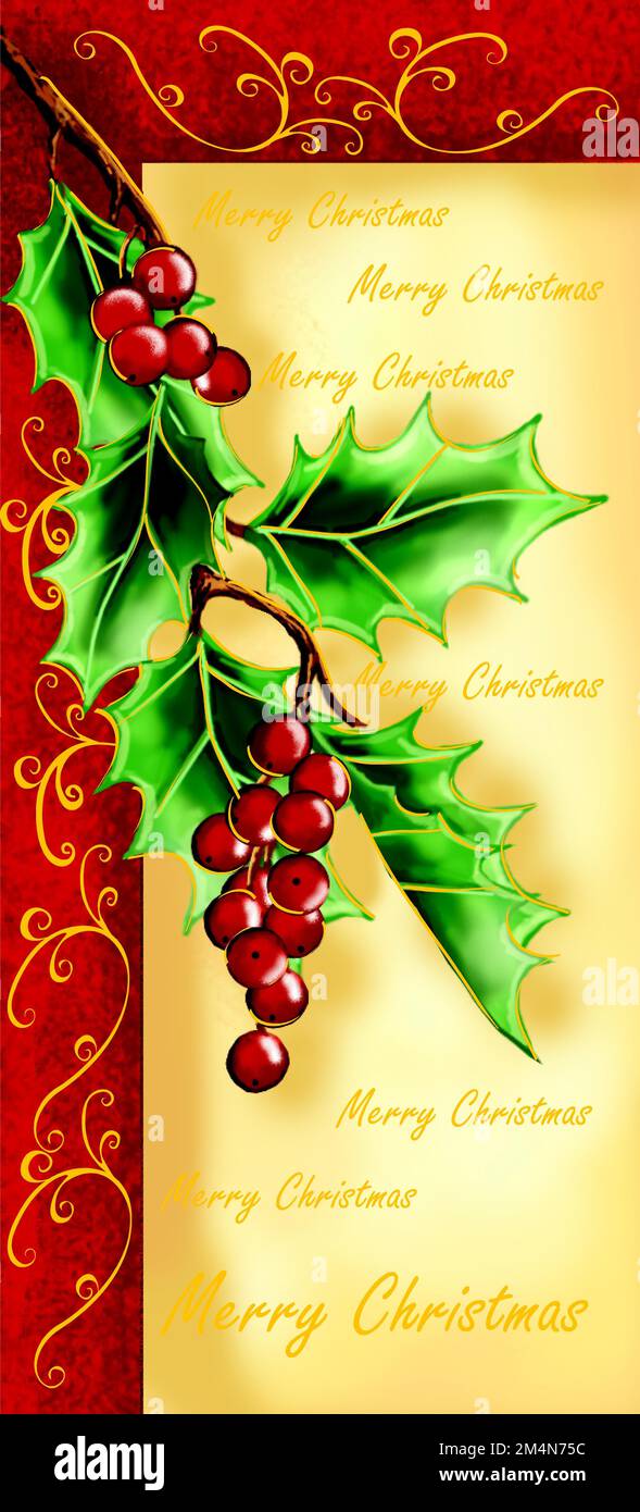Christmas designs in painting with characters and presents Stock Photo ...