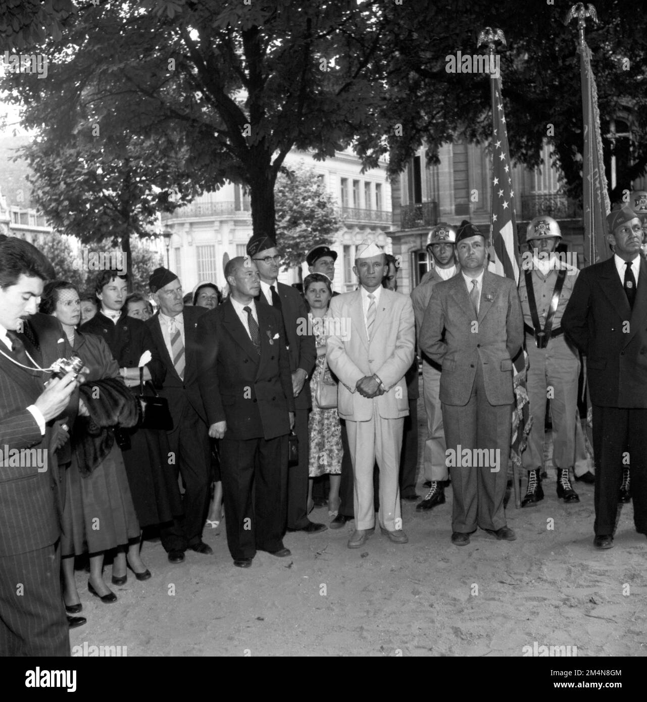 Independence Day in Paris, 1955: AT the Rochambeau Statue, Place d'Iena ...