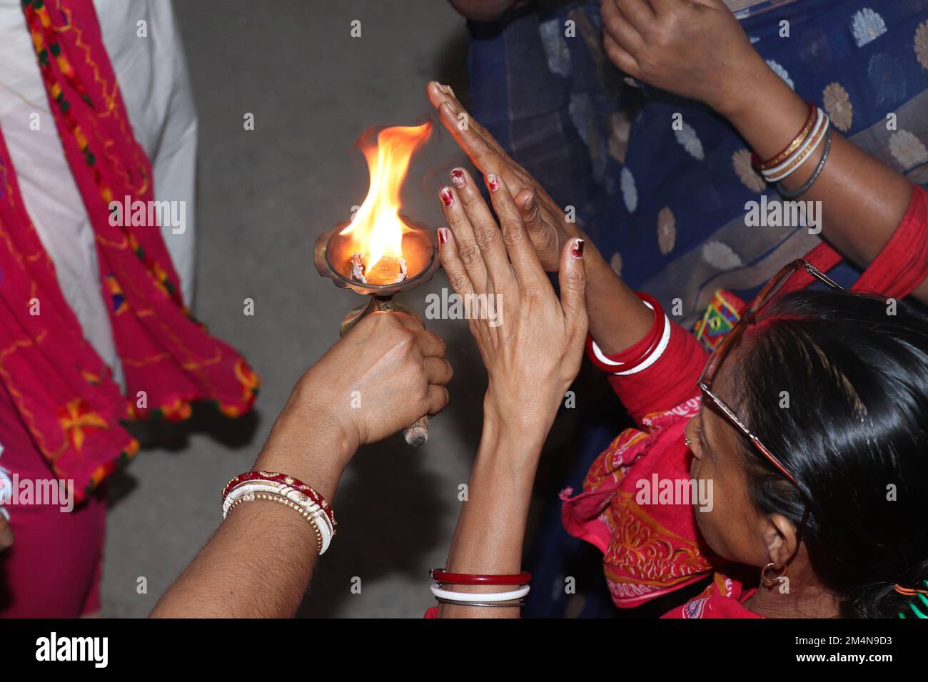 hindu puja aarti festival beautiful stock photo Stock Photo - Alamy