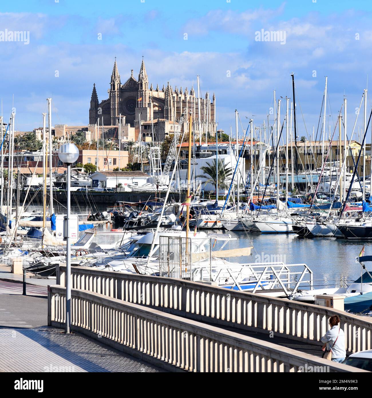 Palma de Mallorca, Spain - 8 Nov 2022: Views of Palma Cathedral from ...