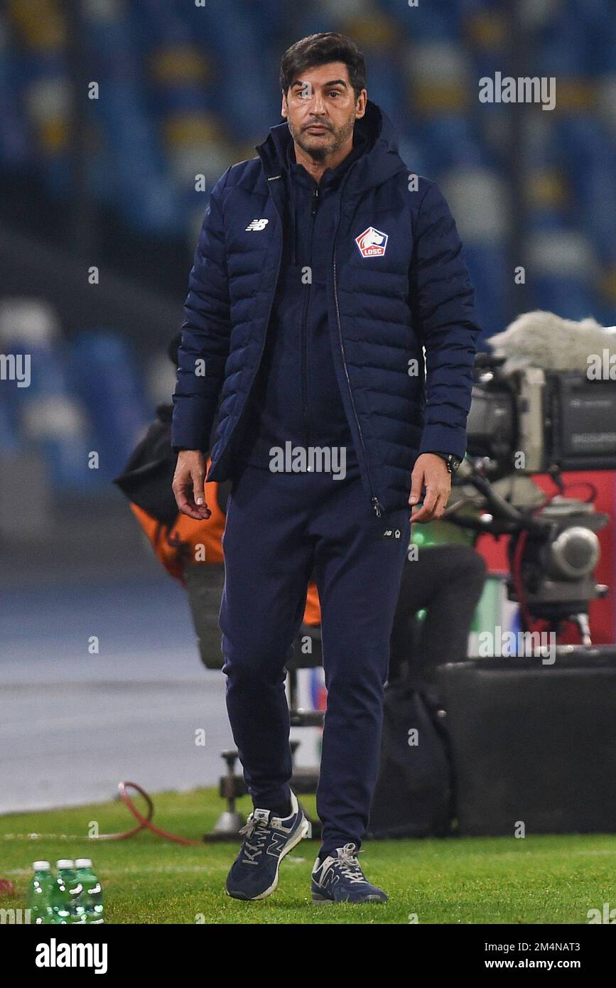 Naples, Italy. 21 Dec, 2022. Paulo Fonseca Head Coach of Lille OSC ...