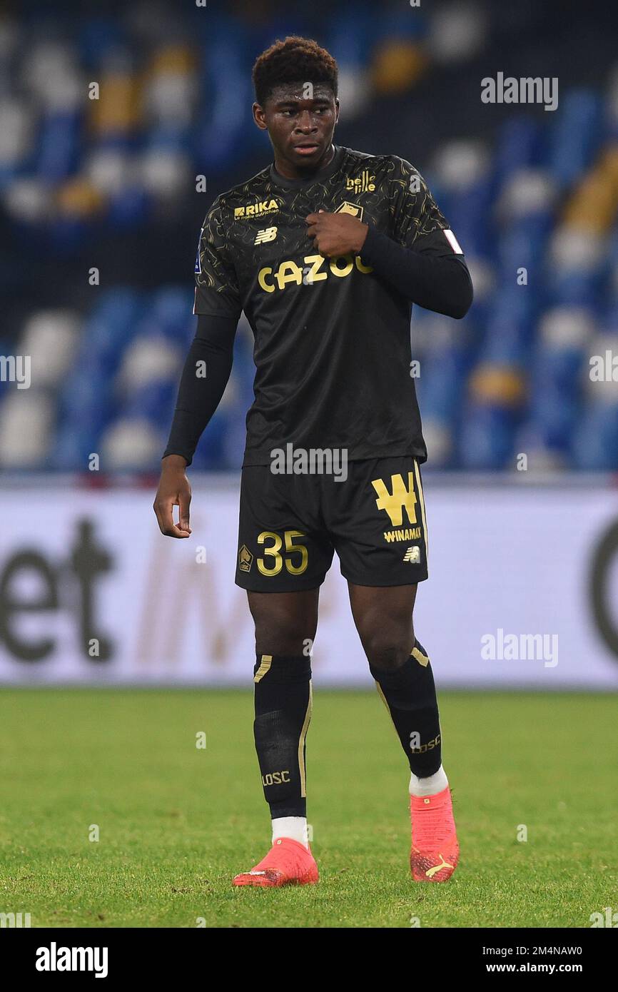 Naples, Italy. 21 Dec, 2022. Carlos Baleba of Lille OSC during the ...