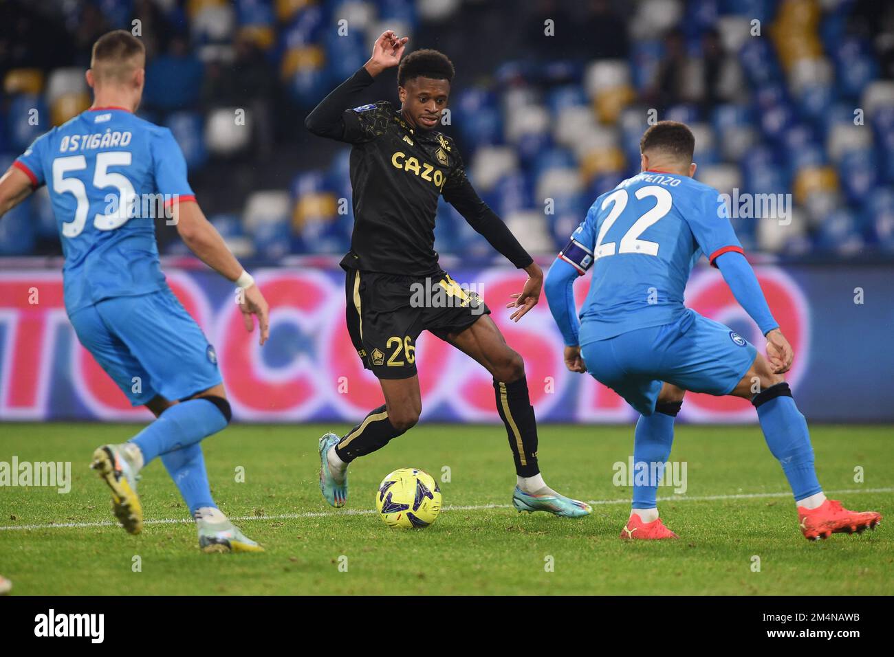 Naples, Italy. 21 Dec, 2022. Alan Virginius of Lille OSC during the ...