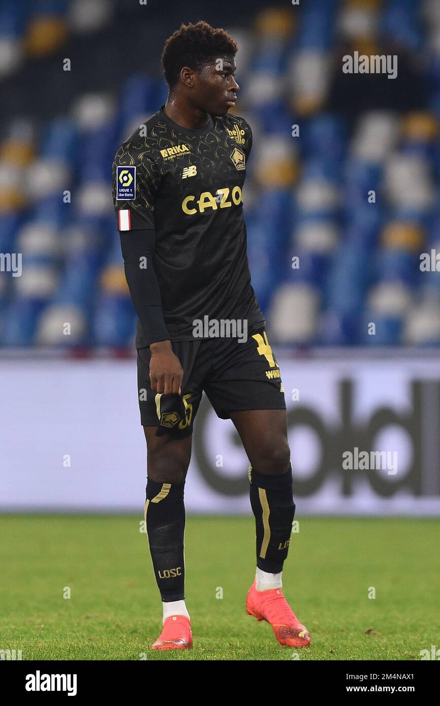 Naples, Italy. 21 Dec, 2022. Carlos Baleba of Lille OSC during the ...