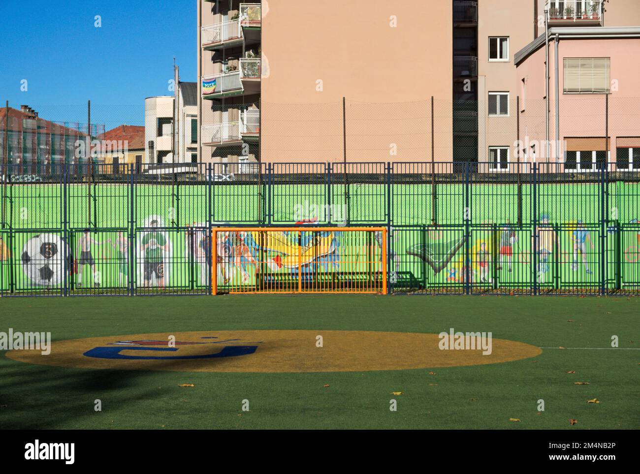 urban football pitch in Italy Stock Photo - Alamy