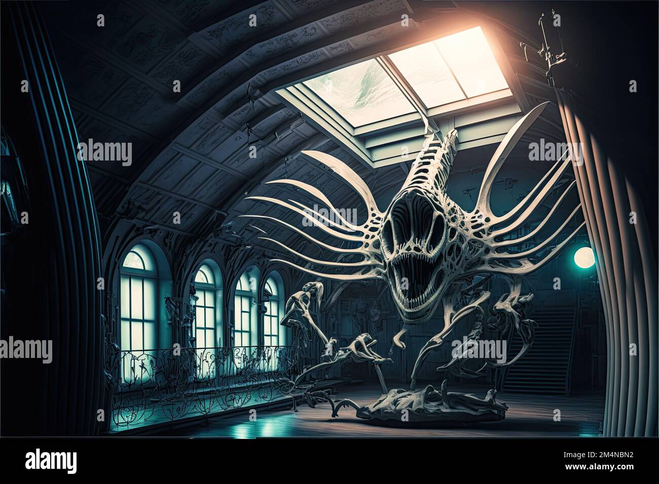 science fiction museum, there is a selection of alien artifacts and ...