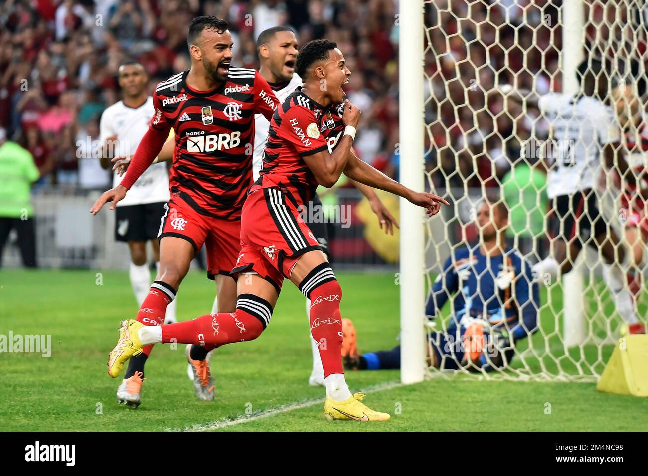 Rio de Janeiro, Brazil,August 14, 2022.Flamengo football players ...