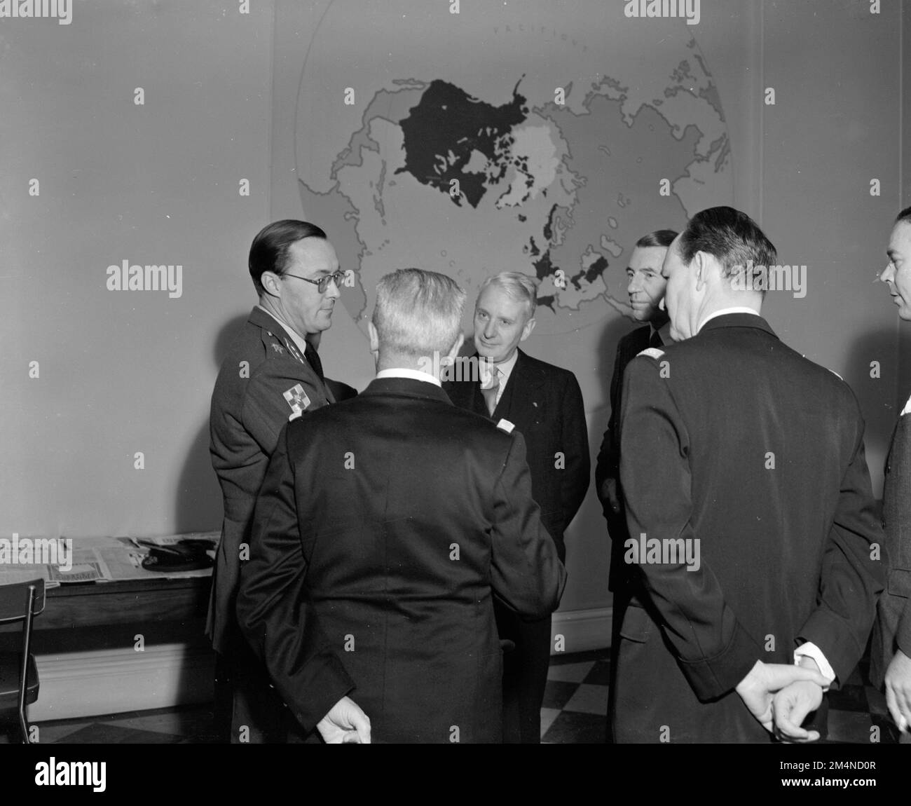 Prince Bernhard Visits NATO College, Paris. Photographs of Marshall ...