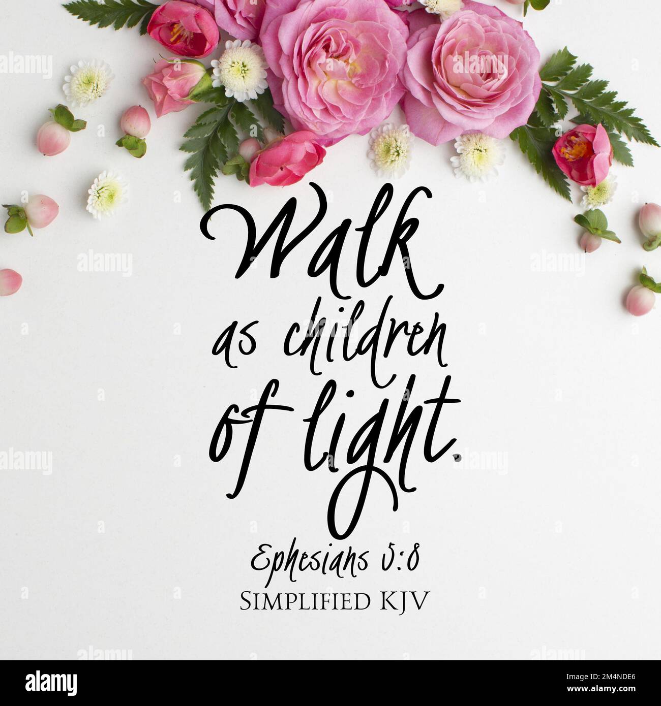 Ephesians 3:8 Walk as children of light Stock Photo - Alamy