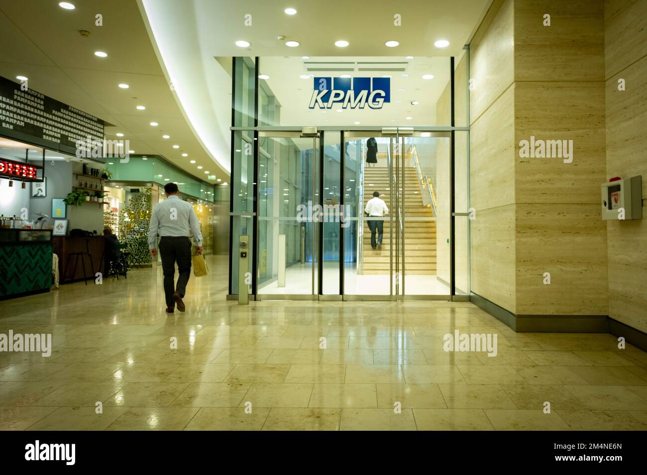 London- September 2022: LONDON- KPMG inside Canary Wharf offices, one ...